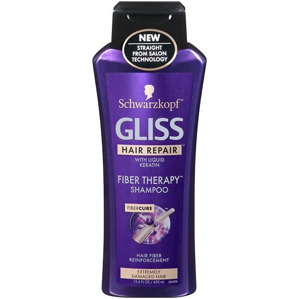 Gliss Shampoo Fiber Therapy 13.6 Ounce (402ml) (3 Pack)