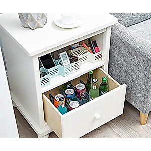 COOLFUNLIFE Plastic Partition Honeycomb Shape Drawer Dividers, Underwear Socks Bras Ties Belts Scarves, Bee Style Household Closet Storage Cabinet Clapboard DIY Drawer Organizer Divider - White