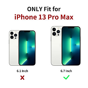 XIZYO for iPhone 13 Pro Max Case 6.7 Inch Cute Phone Case Floral Rose Aesthetic Flower Clear Case for Women Girls Slim Pattern Anti-Yellow Shockproof Protective TPU Bumper Case, Black