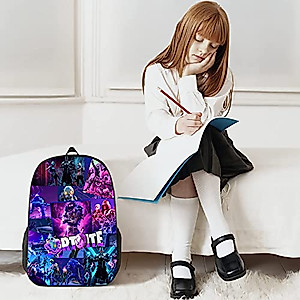 HHZIYA Gaming Backpack 3D Toddle Kids Schoolbag Casual Lightweight Bookbag Large Capacity Laptop Bags with Key Pendant