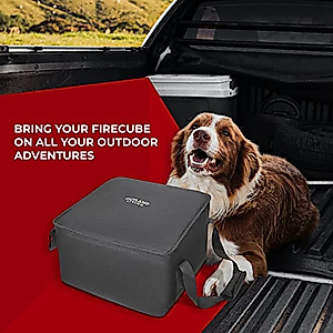 Outland Living Firecube Carry Bag - Fits Outland Living 14” Square Portable Propane Firecube Fire Pit – UV and Weather Resistant – Sturdy Grips for Easy Transport