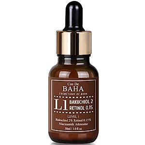 Bakuchiol 2% Serum with Retinol for Face, Anti-Aging, Hyperpigmentation and Acne Flare-Ups, 1 Fl Oz (30ml)