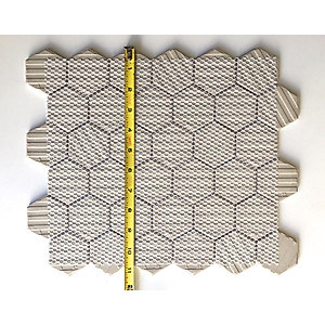 White 2" Hexagon Porcelain Mosaic Floor and Wall Backsplash Kitchen Bath