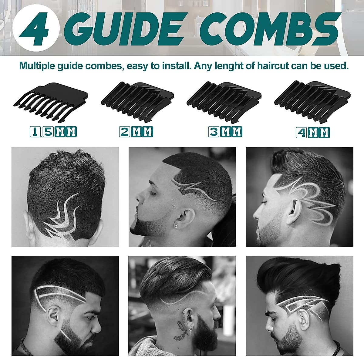 Taomoiup Professional Hair Trimmer for Men, Cordless Trimmer for Men, Beard Trimmer for Men, Electric T Blade Liners Outline Edgers Shaver 0mm Bald Zero Gap Grooming Kit with Guide Combs (Gold)