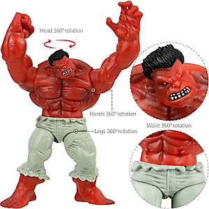 2Pcs 4.53-inch Red Grey Version Super Hero Action Figure