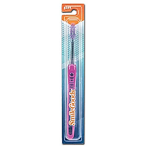 SmileGoods A385 Toothbrush, 38 Tuft, Soft Bristle, 72 Individually Packaged Premium Toothbrushes, Assorted Colors Bulk Pack of 72