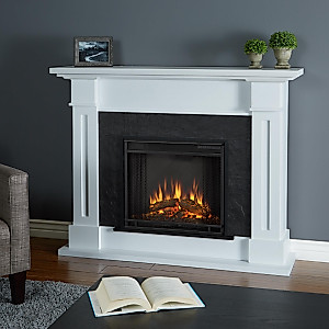 Real Flame 6030E-W 6030E Kipling Electric Fireplace, Medium, White
