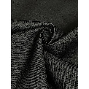 USA Fabric Store Cordura Black 500D Waterproof Outdoor Fabric 60" Wide DWR
