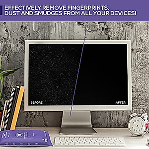 Swanky Cables Screen Cleaner Wipes: Electronic Wipes for Screens - Computer Screen Wipes for Electronics, Lens, Phone, Tv Screen and Monitor Cleaning - Tech Wipes with Microfiber Cloth (30 Count)