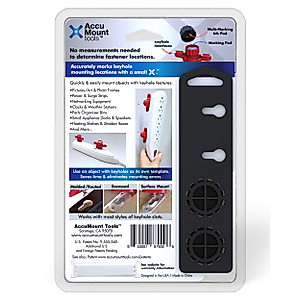 Keyhole Companion Marking Tool Set – Mount/Hang Items that have Keyhole Slots Without Measuring; Tools Mark Fastener Locations on Walls. Picture hanging, mount power strips, use w/keyhole hangers, etc