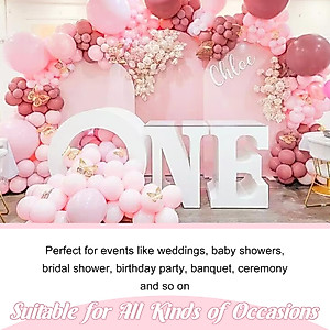 Spandex Fitted Wedding Arch Cover 7.2FT Pink Arch Backdrop Cover, Round Top Chiara Backdrop Stand Covers for Wedding Birthday Party Baby Shower Banquet Arch Decoration (Pink, 7.2FT)