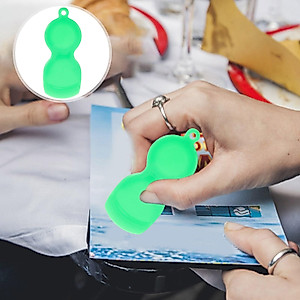 Luxshiny Ticket Scratcher Keychains, 5pcs Small Scraper Tools Scoop Shape Scratcher Keyring For Tickets Stickers Labels Films Sublimation