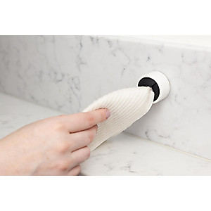 Original Kitchen Towel Holder/Hook with Adhesive to Hang Dish Towels, Tea Towels, Dishcloths, Rags and Hand Towels with a Push. Handy accessory for RV, Bathroom, Shower, Cabinets, Inside & Outside