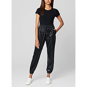[BLANKNYC] Women's Vegan Leather Jogger,Night Crawling,Large