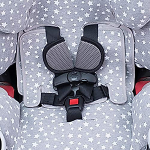 JYOKO Kids Cotton Cover Liner for car seat Compatible with Graco 4Ever DLX 4-in-1 (Cover, White Star)