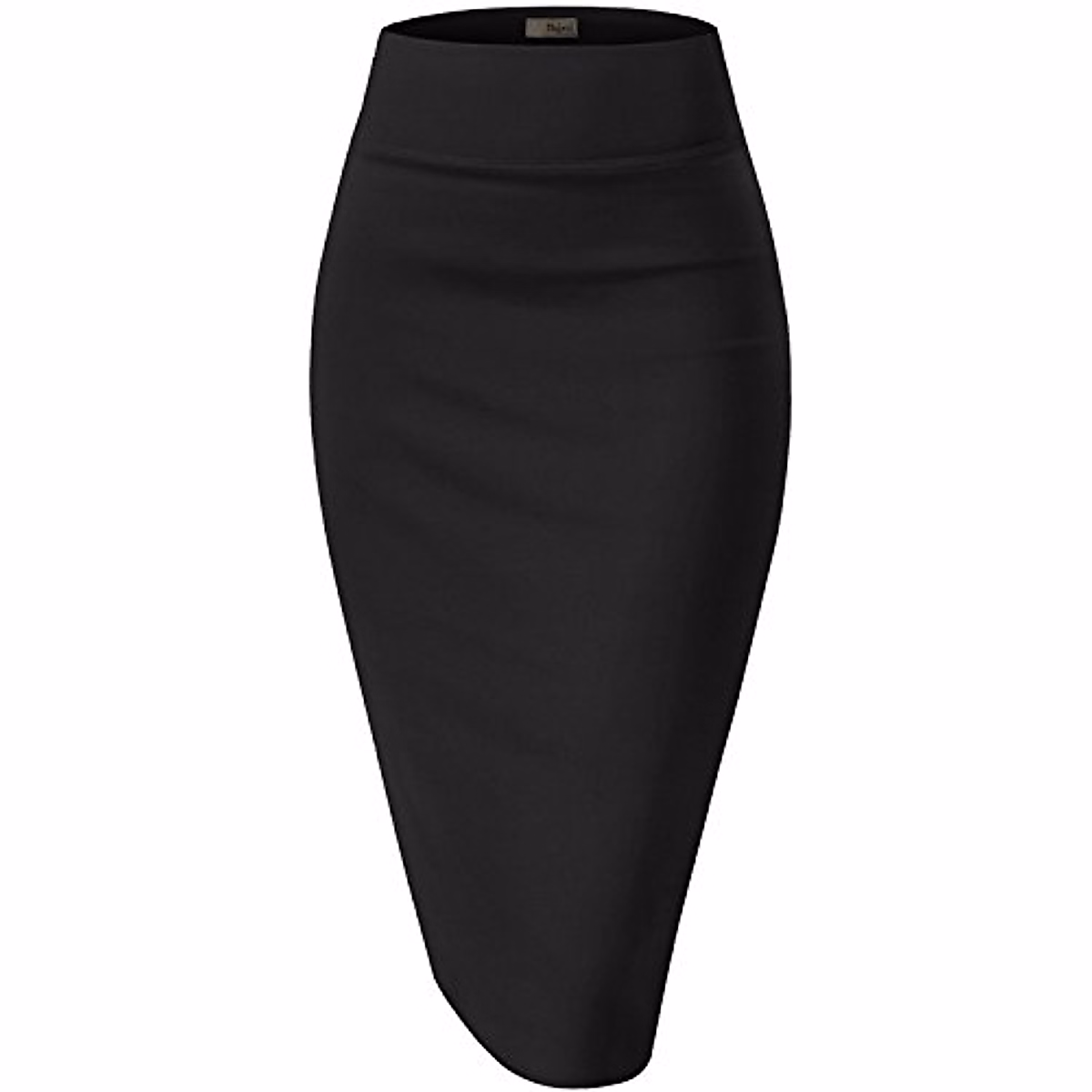 Hybrid & Company Womens Nylon Ponte Stretch Office Pencil Skirt Made below Knee KSK45002 1073T Black S