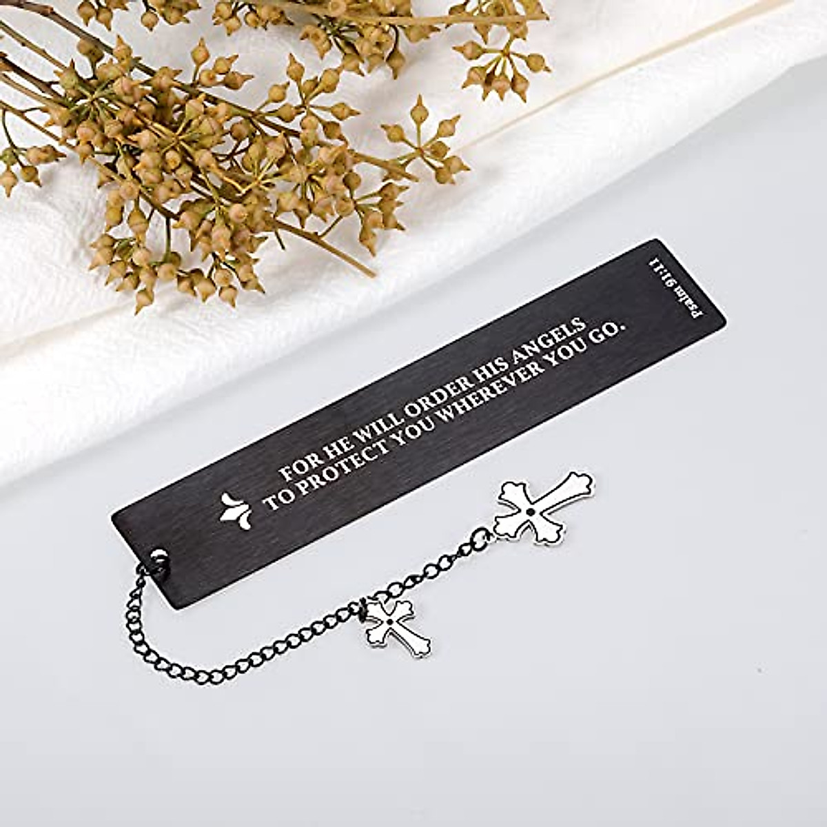Holy Bible Bookmarks with Cross Chain for Christian Religious Easter Gifts for Kids Bookmarks for Book Lovers Women Men Bible Verses Book Marks for Kids Teen Friends Birthday Christmas Catholic Gifts