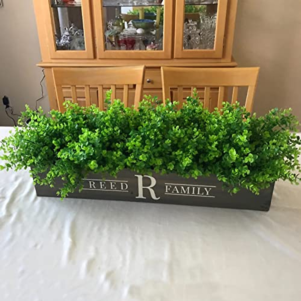 THE BLOOM TIMES Artificial Boxwood (Pack of 6), Artificial Greenery Stems Fake Outdoor Plants UV Resistant for Farmhouse Home Garden Wedding Indoor Outside Decor in Bulk Wholesale