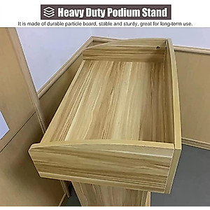 Lectern Simple Lecterns Particle Board Laptop Desk Teacher Podiums with Open Storage Podium Stand Conference Table Podium Stand