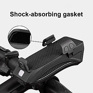 Bicycle Headlight Bike Lights USB Rechargeable 4 in 1 Multifunction Bicycle Headlight with Mobile Phone Stand 4000 MAH Power Bank 130 dB Speaker 400 Lumen IPX65 Waterproof Bike Headlight