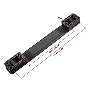 uxcell Luggage Handle, 202mm Length Strap Grip Replacement for Suitcase Case Black (Without Screws)