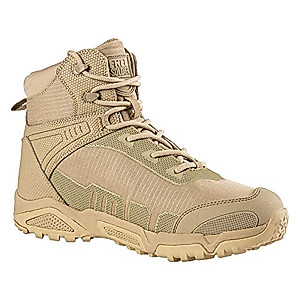 FREE SOLDIER Men's Waterproof Hiking Boots Lightweight Work Boots Military Tactical Boots Durable Combat Boots(Tan, 10 US)