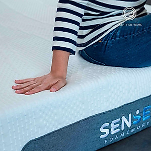 Sensei Classic Orthopaedic Memory Foam Mattress in a Box l Manufactured with CertiPUR-US l Certified Foams with Removable and Washable Cover l Semi Firm (Queen)