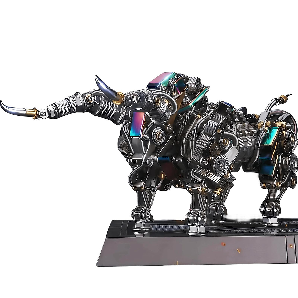 ZUNPINSPACE Adult 3D Metal Puzzles Bison Metal Model Kits 3D Metal Puzzles Mechanical Bulls Building Blocks Difficult DIY Assembly - High-end Gifts for Men