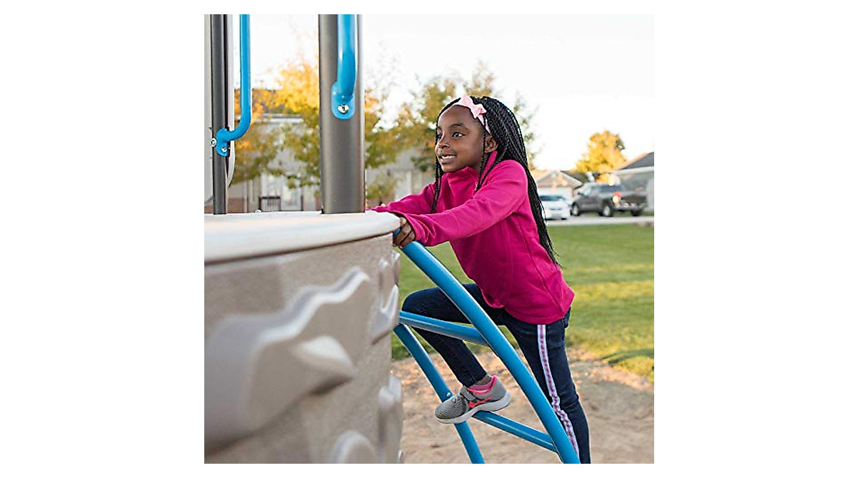 Lifetime Adventure Tower Swing Set in Blue — Durable Outdoor Playset