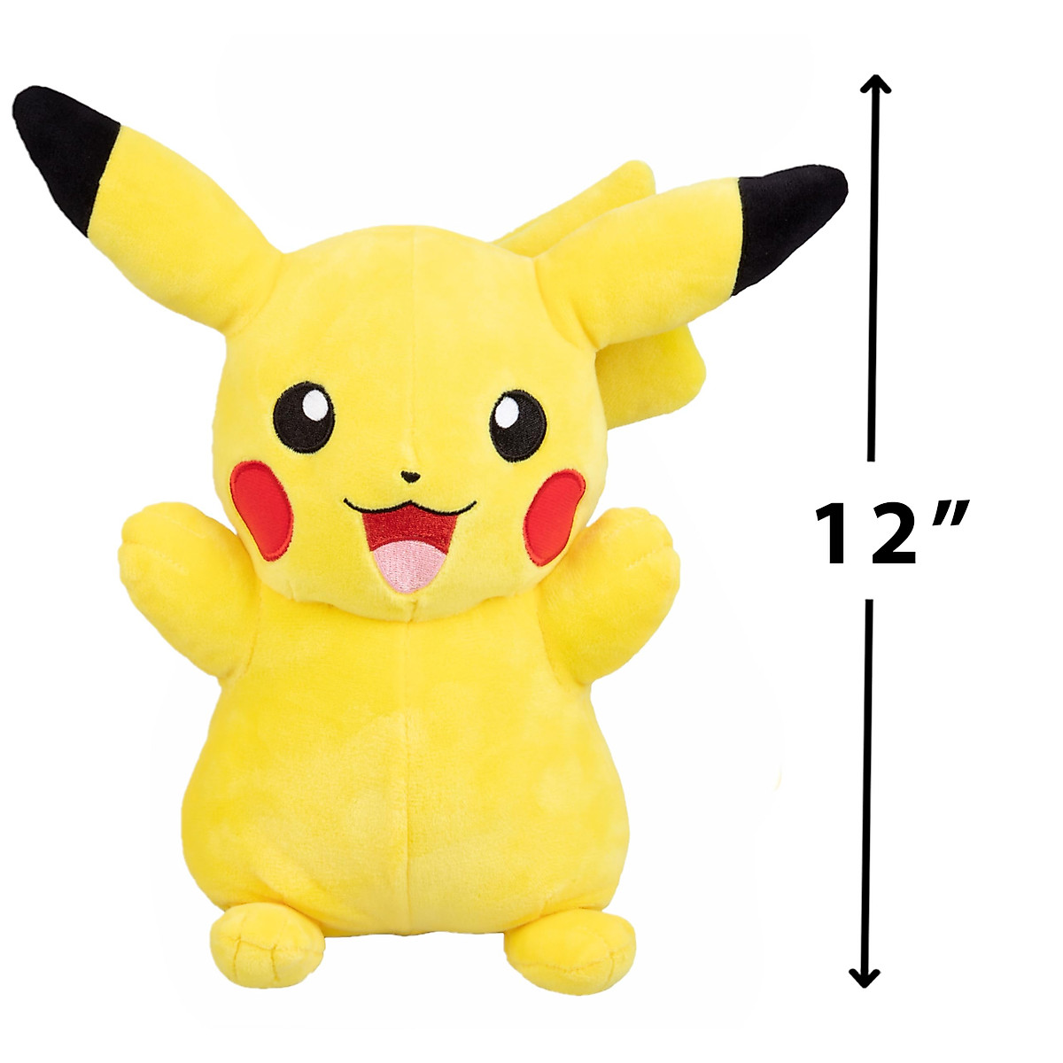 Pokemon 12" Large Pikachu Plush - Officially Licensed - Generation One Figure - Authentic Soft Stuffed Animal Toy - Valentine's Day & Easter Basket Stuffer Gift for Kids, Boys, Girls - 2+