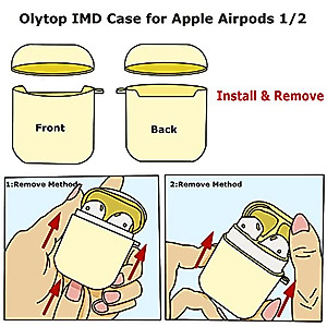 Airpods Case Cover, Olytop Cute Cactus Airpods 2nd 1st Generation Protective Case Cover Hard Skin iPods 2/1 Cover Women Girl for Apple Airpods 2nd 1st Gen with Keychain -Cactus