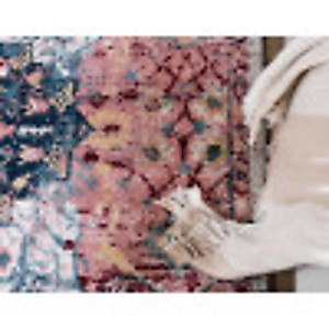 Unique Loom Sumter Collection Area Rug - Aiken (5' x 8' Rectangle, Pink/ Blue)