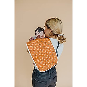 Baby Burp Cloth Large 21''x10'' Size Premium Absorbent Triple Layer 3-Pack Gift Set"Rue" by Copper Pearl