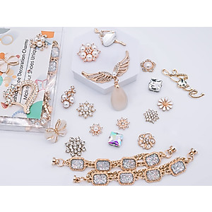 Acwenie Shoe Charms Bling for Croc Jewelry Accessories Decoration for Women Girls Party Favors Birthday Gifts