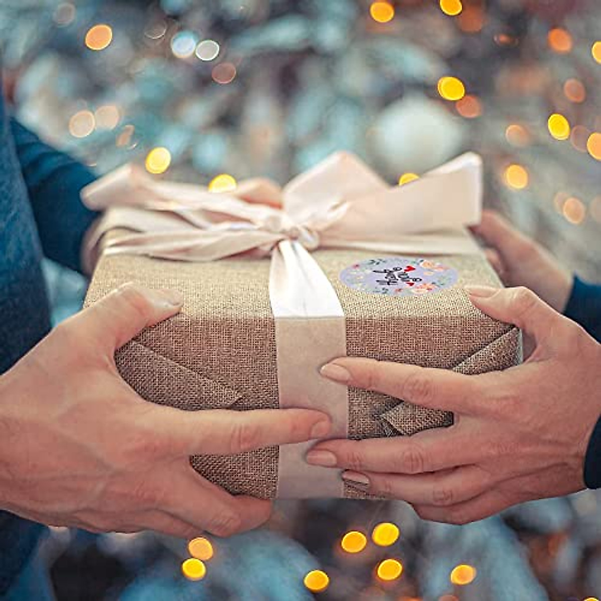 Thank You Stickers Labels 500PCS 1.5 Inch Small BusinessThanksgiving Waterproof for Party Baby Shower Wedding Hand Gift Small Business,Cute Clear 8 Colors