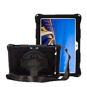HminSen Case for Pritom M10 Tablet 10 inch,Silicone Stand Cover for QunyiCO Y10 Tablet 10 inch/Gateway Tablet 10 inch/Voger priorpad X100 Tablet 10 inch/Digiland Tablet Model:DL1036 (Black)