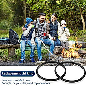 20 oz Replacement Rubber Lid Seals O Shaped Resealable Lid Gaskets for 10, 12, 16 and 20 Ounce Insulated Stainless Steel Tumblers (4 Pieces)