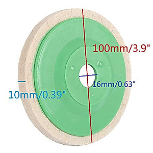 Driak 10 Pcs 4" 100mm Round Grinding Wool Pad Angle Grinder Polishing Wheel Auto Buffer Polishing Machine Buffing Pads Wool Buffing Pad Felt Polishing Wheel