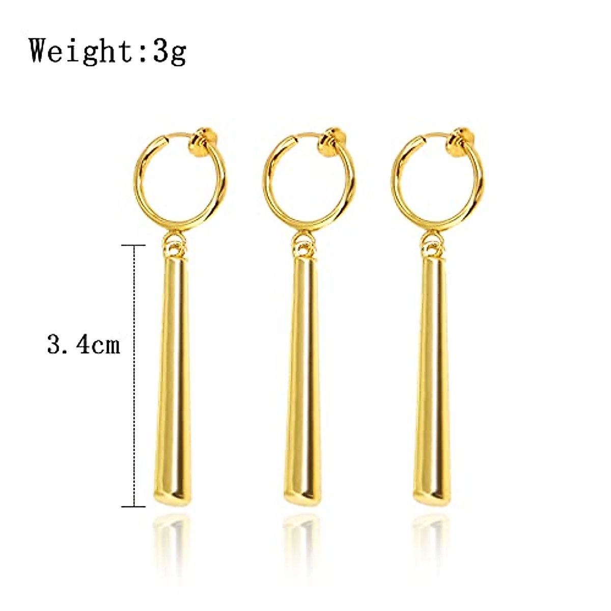 Roronoa Zoro Earrings Clip On - Gold Anime Costume Cosplay Earrings - Figure Earrings For Anime Lovers (zoro clip on A earrings)