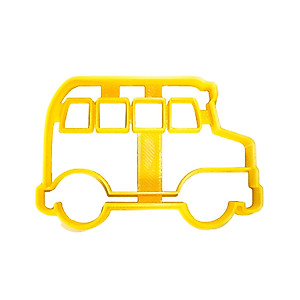 SCHOOL BUS DETAILED SIDE VIEW STUDENT TRANSPORTATION COOKIE CUTTER MADE IN USA PR837