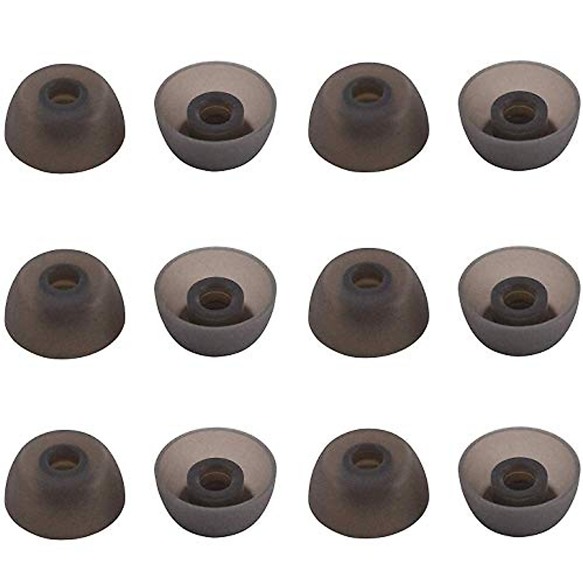 ALXCD Replacement Eartips for Galaxy Buds Headphones, S/M/L 6 Pairs Silicone Earbud Tips, Fit for Galaxy Buds Galaxy Buds+ Plus SM-R170 SM-R175 Headphone[Gray/L]
