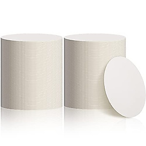 Cardboard Paper Coasters Bulk, Disposable Coasters 4 Inch White Coasters for Drinks DIY Crafts Kids Arts Bar Wedding (Round, 200 Pcs)