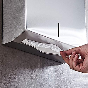 PENGKE Wall Comercial Industrial Paper Towel Dispenser,304 Grade Stainless Steel with Lock Design 250 C-Fold Capacity/300 Multi-Fold Capacity