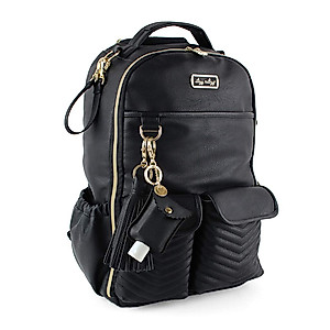 Itzy Ritzy Hand Sanitizer Holder; Fits 2-Ounce Bottles of Hand Sanitizer (Not Included); Clips to Diaper Bag, Purse or Travel Bag, Black