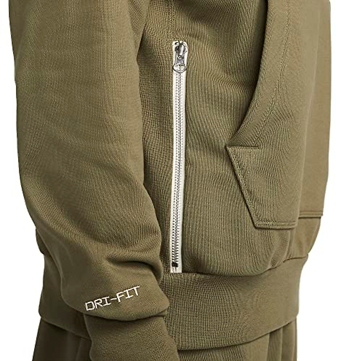 Nike Dri-FIT Standard Issue Men's Unisex Pullover Basketball Hoodie (as1, alpha, m, regular, regular, Medium Olive/Pale Ivory)