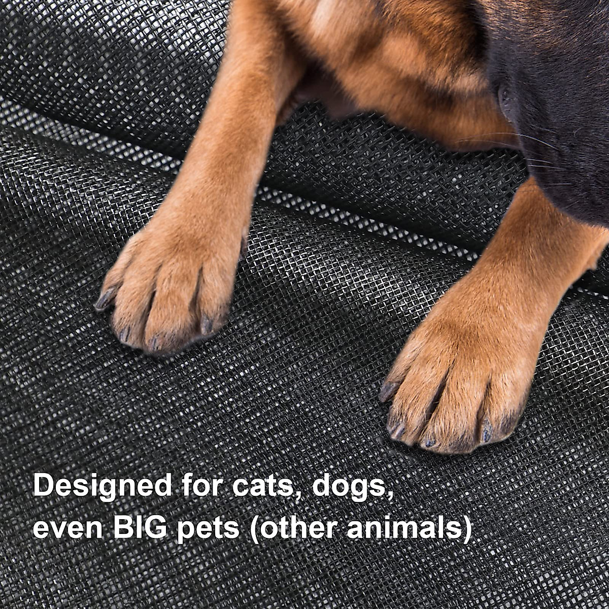 MAGZO Pet Proof Window Screen Door Replacement Mesh, 48" W x 99" L, Vinyl Coated Polyester Fabric Heavy Duty, Dog Cat Net for Sliding Glass/Patio/Balcony/Porch/Pool/Back Deck Windows Doors, Black