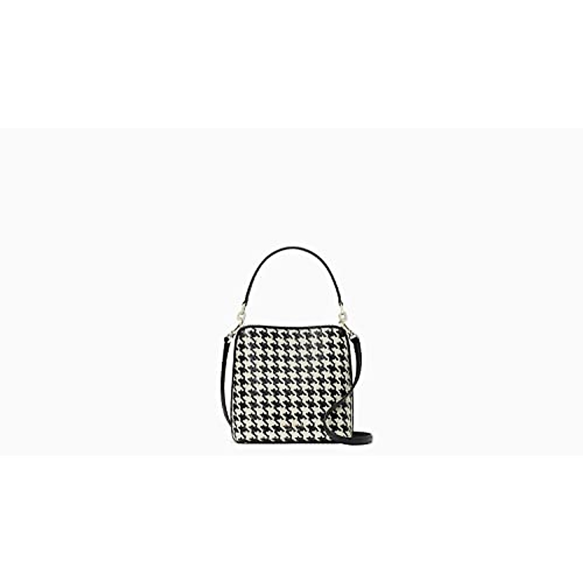 Kate Spade New York Darcy Bucket Bag Tote Small (Houndstooth black multi)