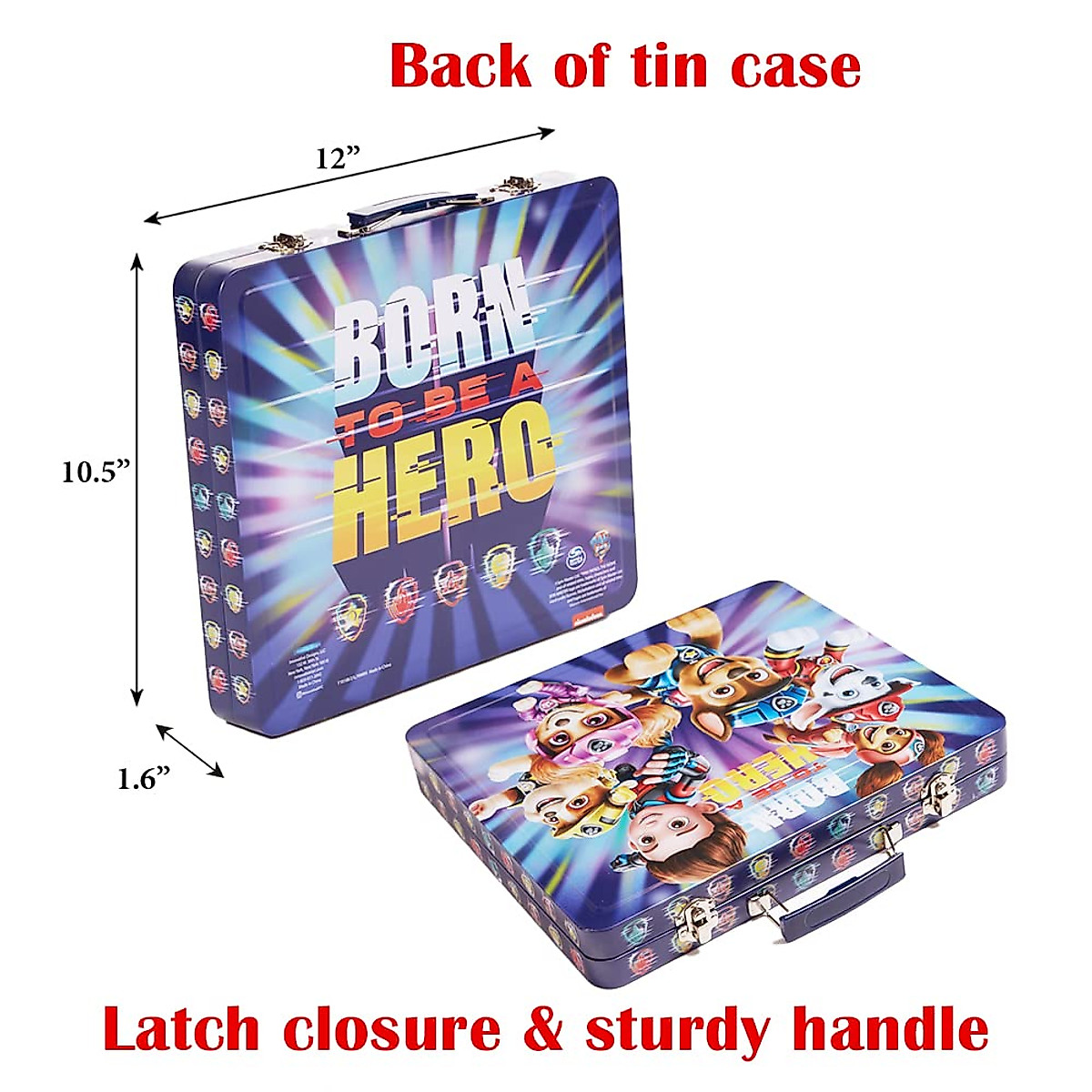 Innovative Designs Nickelodeon Paw Patrol The Movie Deluxe Activity Set with Carrying Tin, Coloring Sheets, Tattoos, Stickers, & Art Supplies