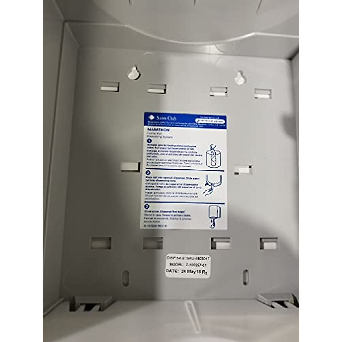 Marathon Center Pull Towel Dispenser Clear