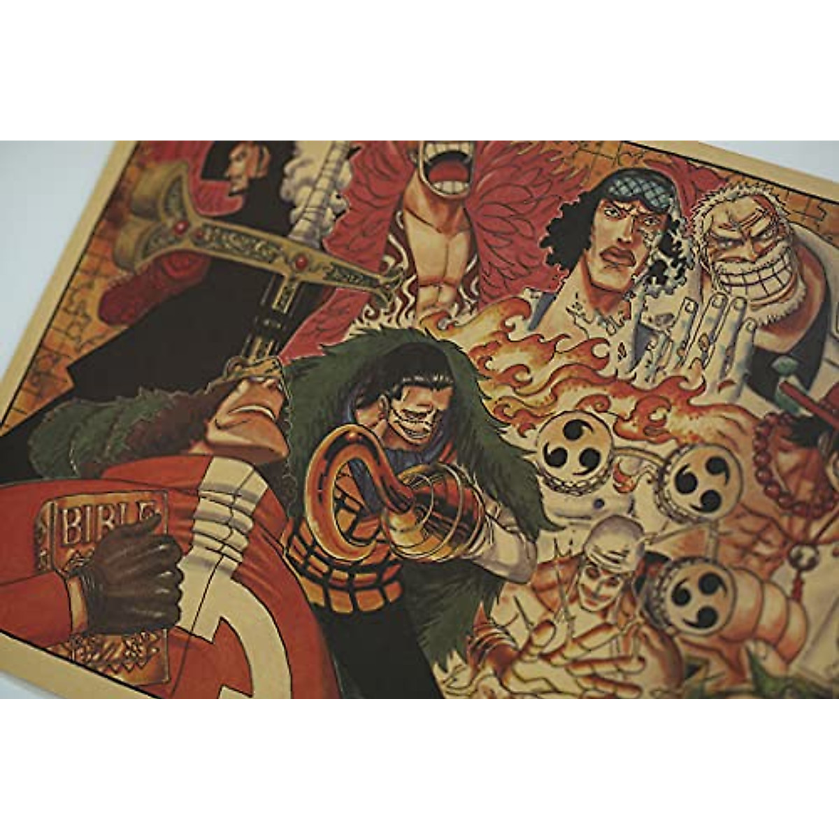 One Piece Wanted Posters Set of 10 Pieces(40cm x 28.5cm) +1 Piece Family Portraits(101cm x 27cm) for Bedroom